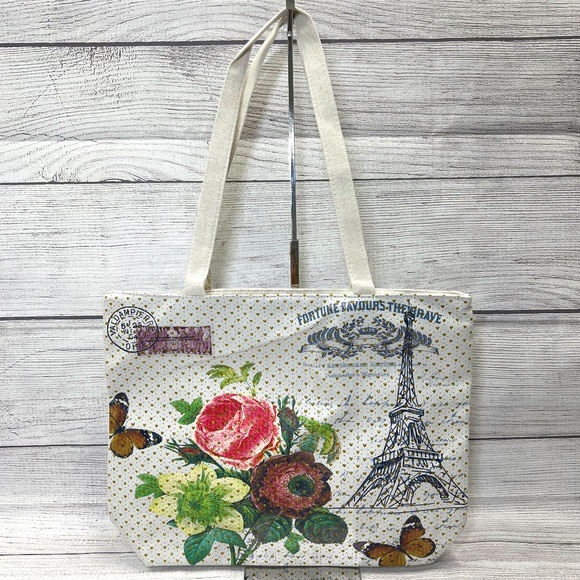 Bags | U Pick2 For 25 Tote Bag Paris Flowers And Butterflies 7517379 A ...